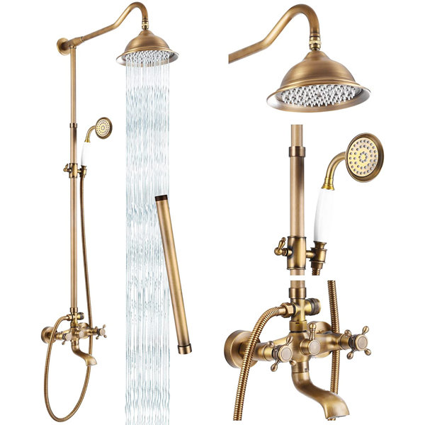 Gotonovo Exposed Shower System Set Oil Rubbed Bronze Shower Faucet